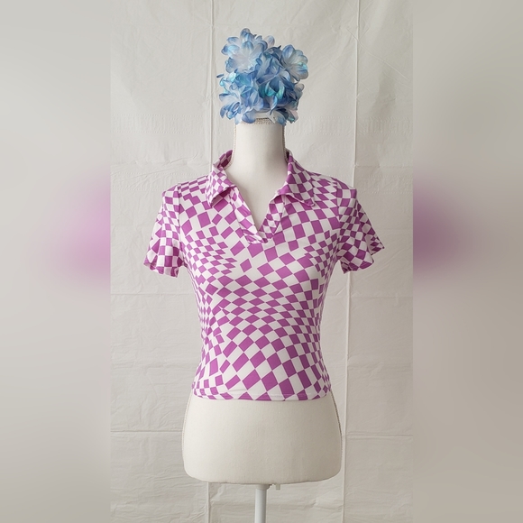 Caution To The Wind | Tops | Caution To The Wind Checkered Crop Top ...